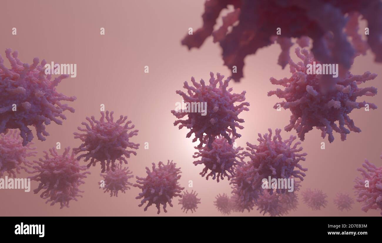 Poliovirus causing polio or paralysis in humans. The structure or ...