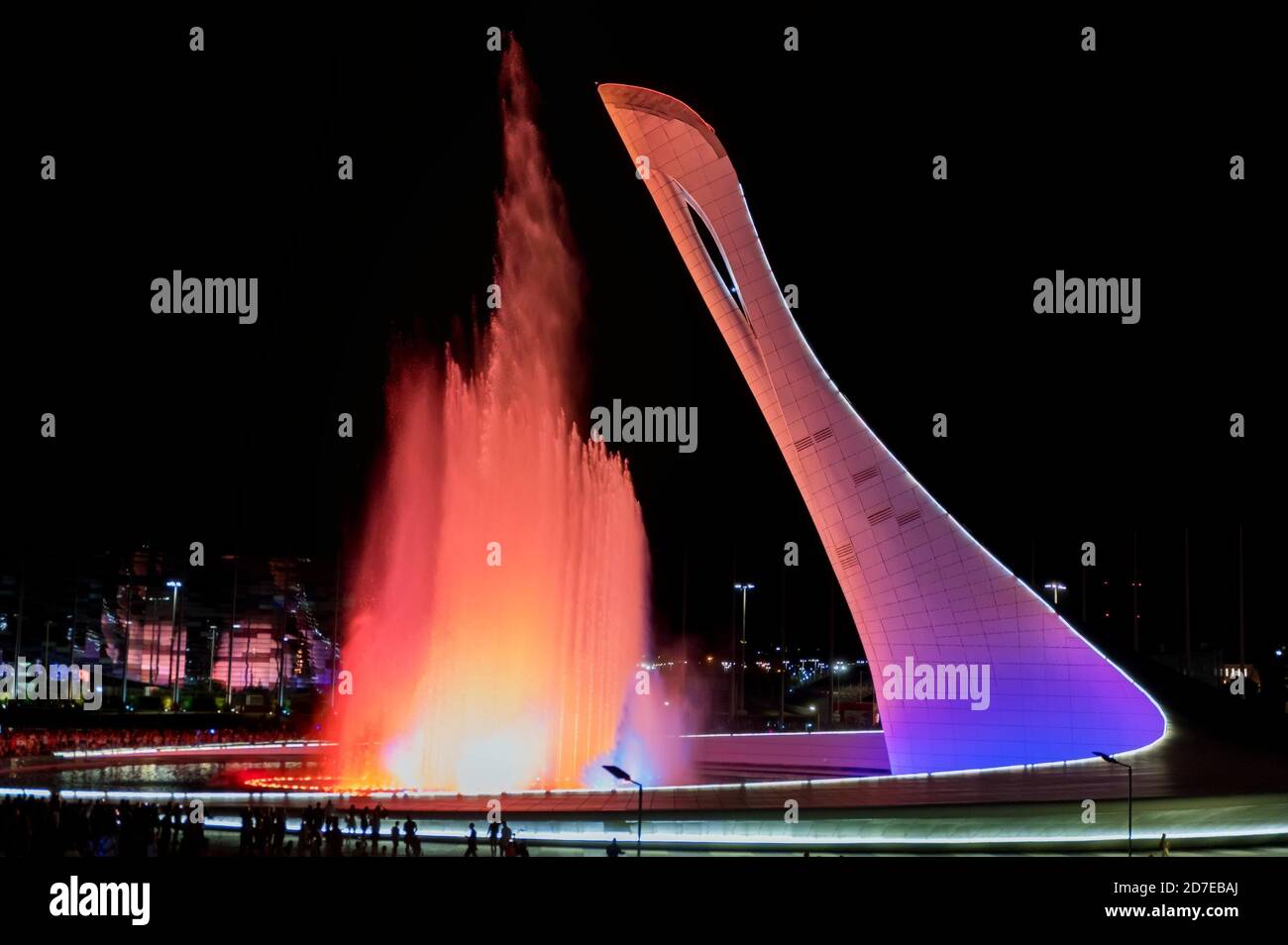 SOCHI, ADLER, RUSSIA - CIRCA AUGUST, 2020: Singing Fountain at Sochi ...