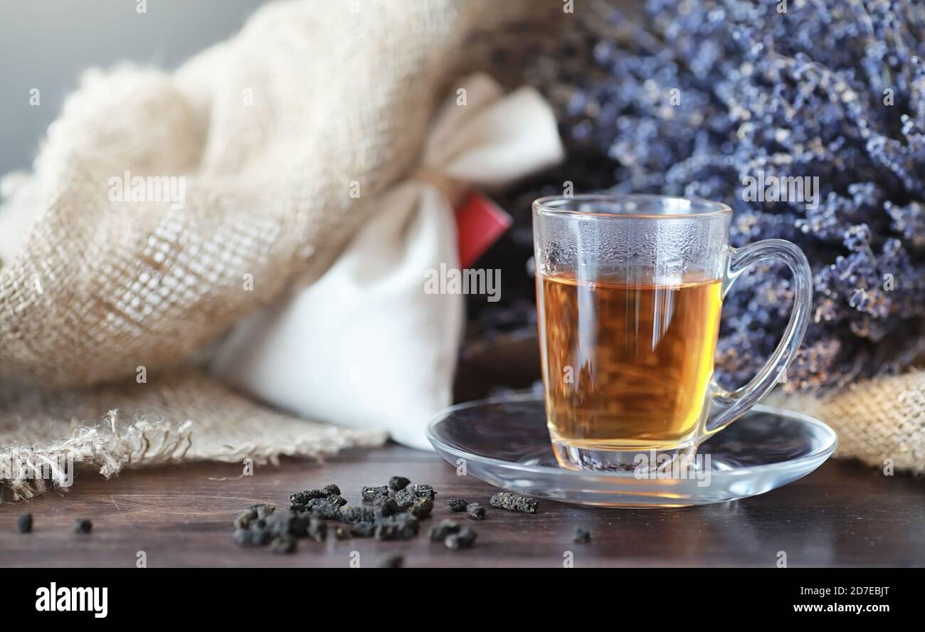 Brewed tea on a serving table with brewing Stock Photo - Alamy