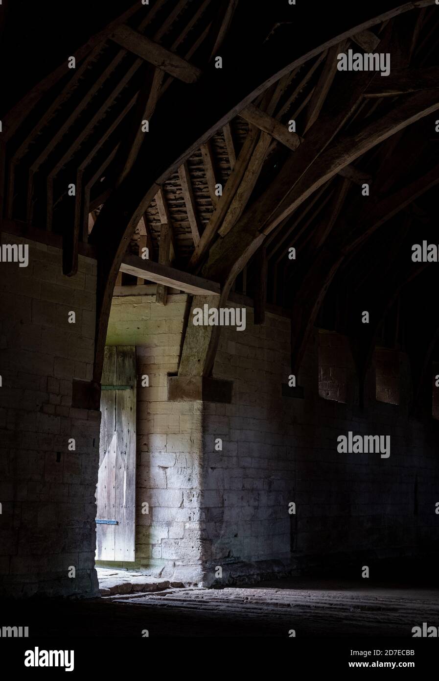 The Tithe Barn on Pound Lane, medieval stone barn in the Barton Grange ...