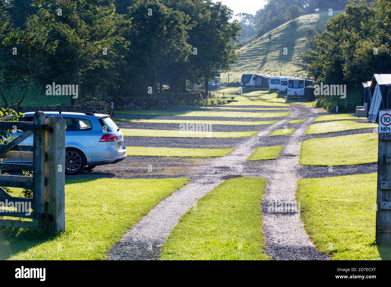 A caravan site in Austwick, Yorkshire Dales, UK Stock Photo - Alamy