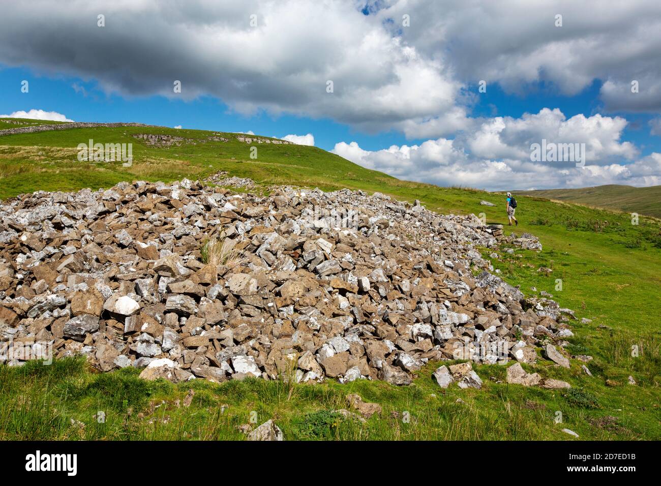Old building stone on Great Shunner Fell above Hawes, Yorkshire Dales ...