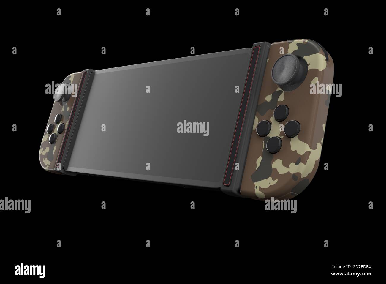 Realistic video game controllers attached to mobile phone isolated on ...