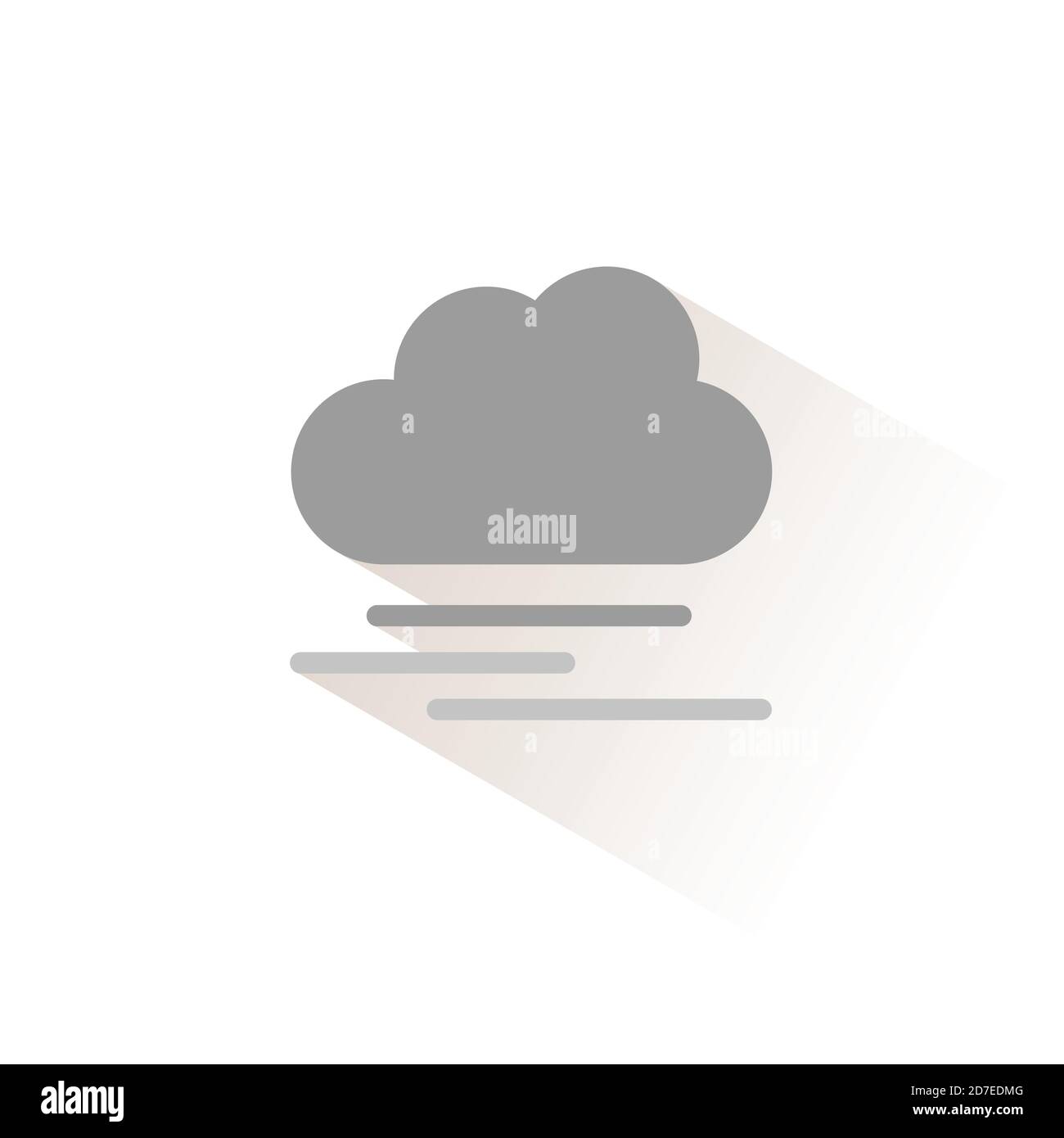 Heavy fog and cloud. Isolated color icon. Weather glyph vector ...