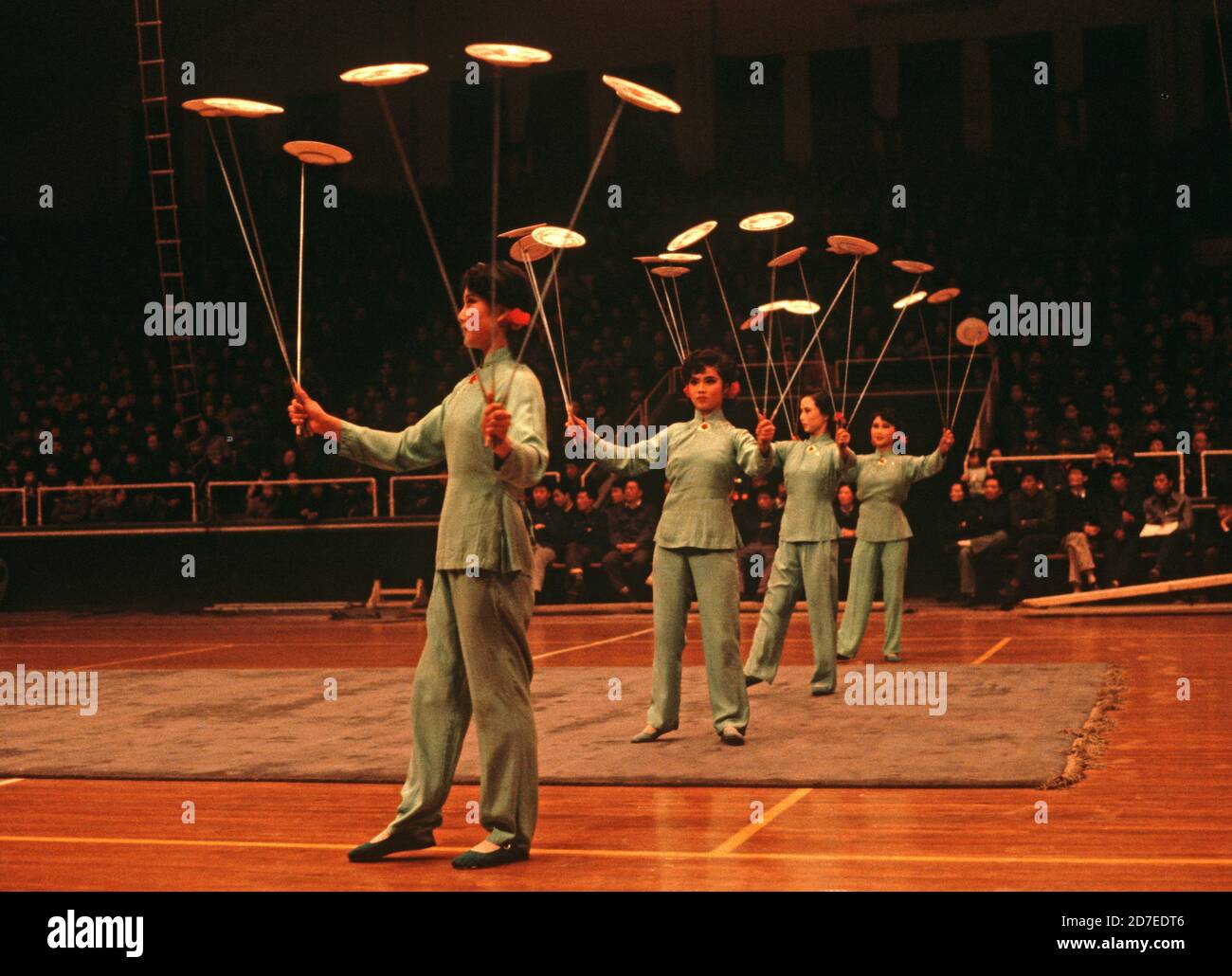 acrobatic display, Nanjing, China, 1980 Stock Photo - Alamy
