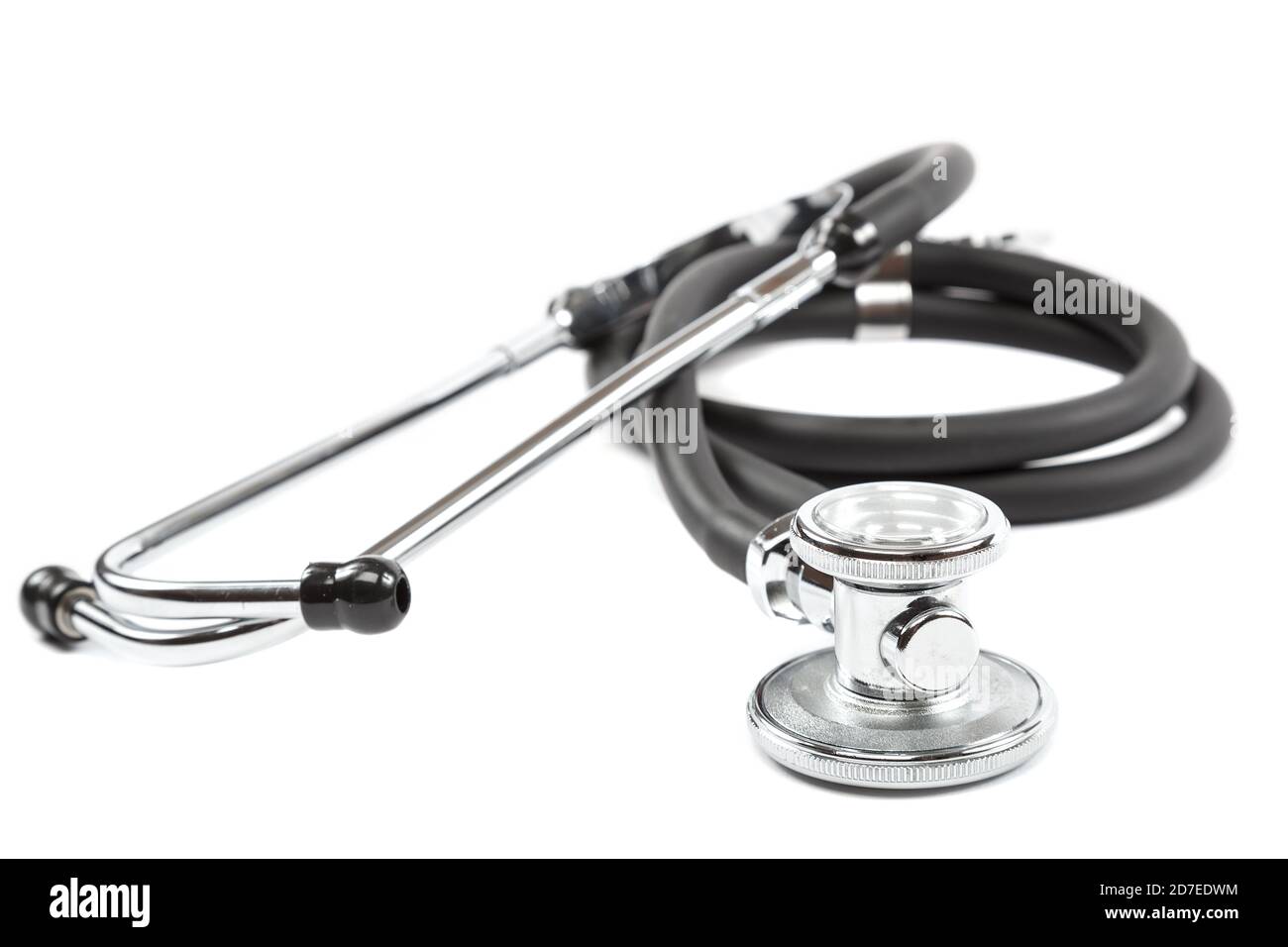 Medical instrument stethoscope isolated on white background Stock Photo ...