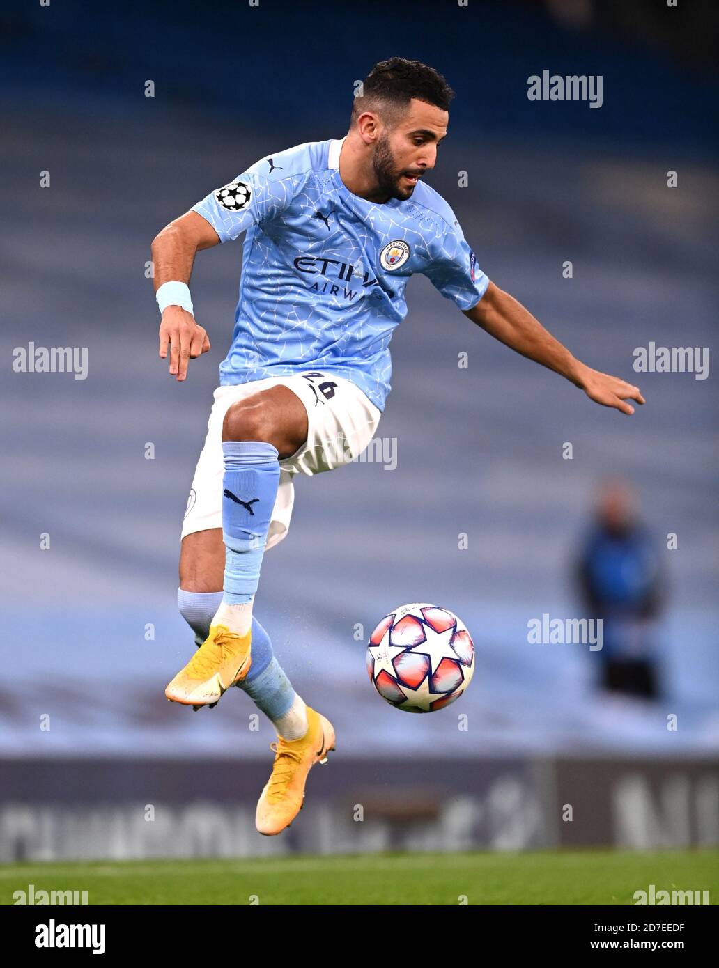 Manchester City's Riyad Mahrez during the UEFA Champions League Group C ...