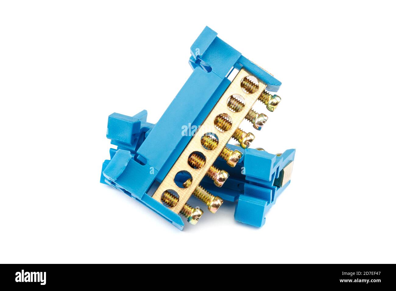 Electrical terminal blocks isolated on white background Stock Photo - Alamy