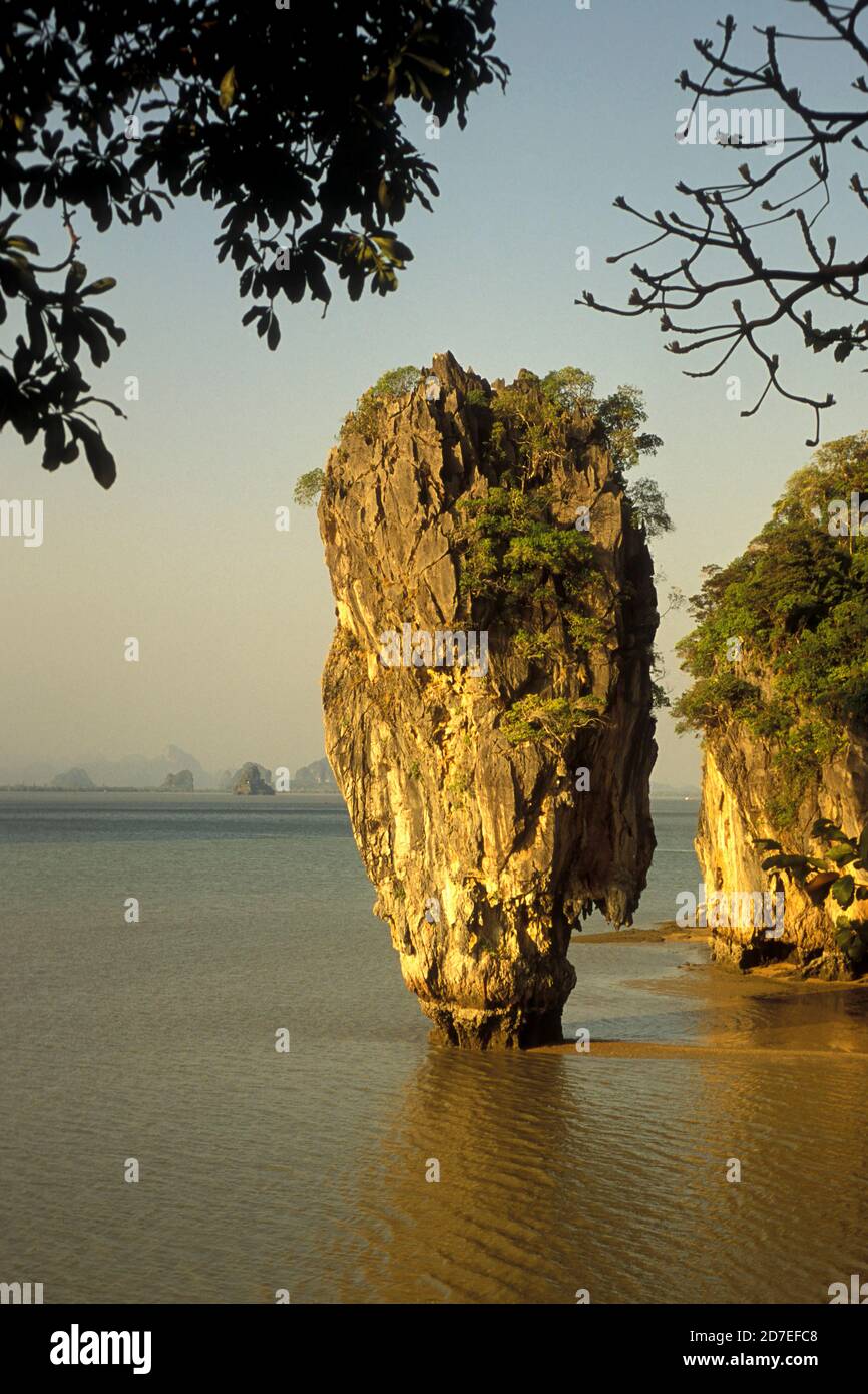 The Sea and Landscape with the James Bond Rock at the Ao Phang Nga ...