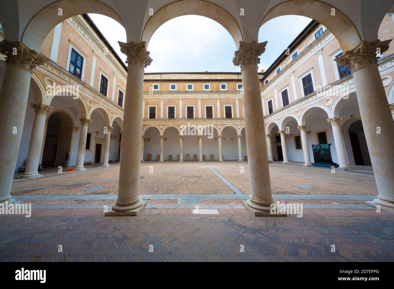 Courtyard of Ducal Palace in Urbino Stock Photo - Alamy