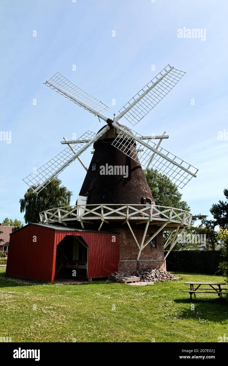 Old windmill near Odder, Denmark Stock Photo - Alamy