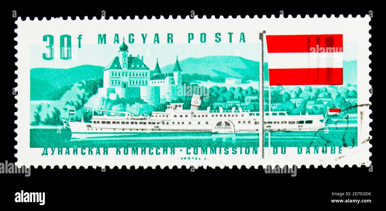 MOSCOW, RUSSIA - NOVEMBER 25, 2017: A stamp printed in Hungary shows S ...