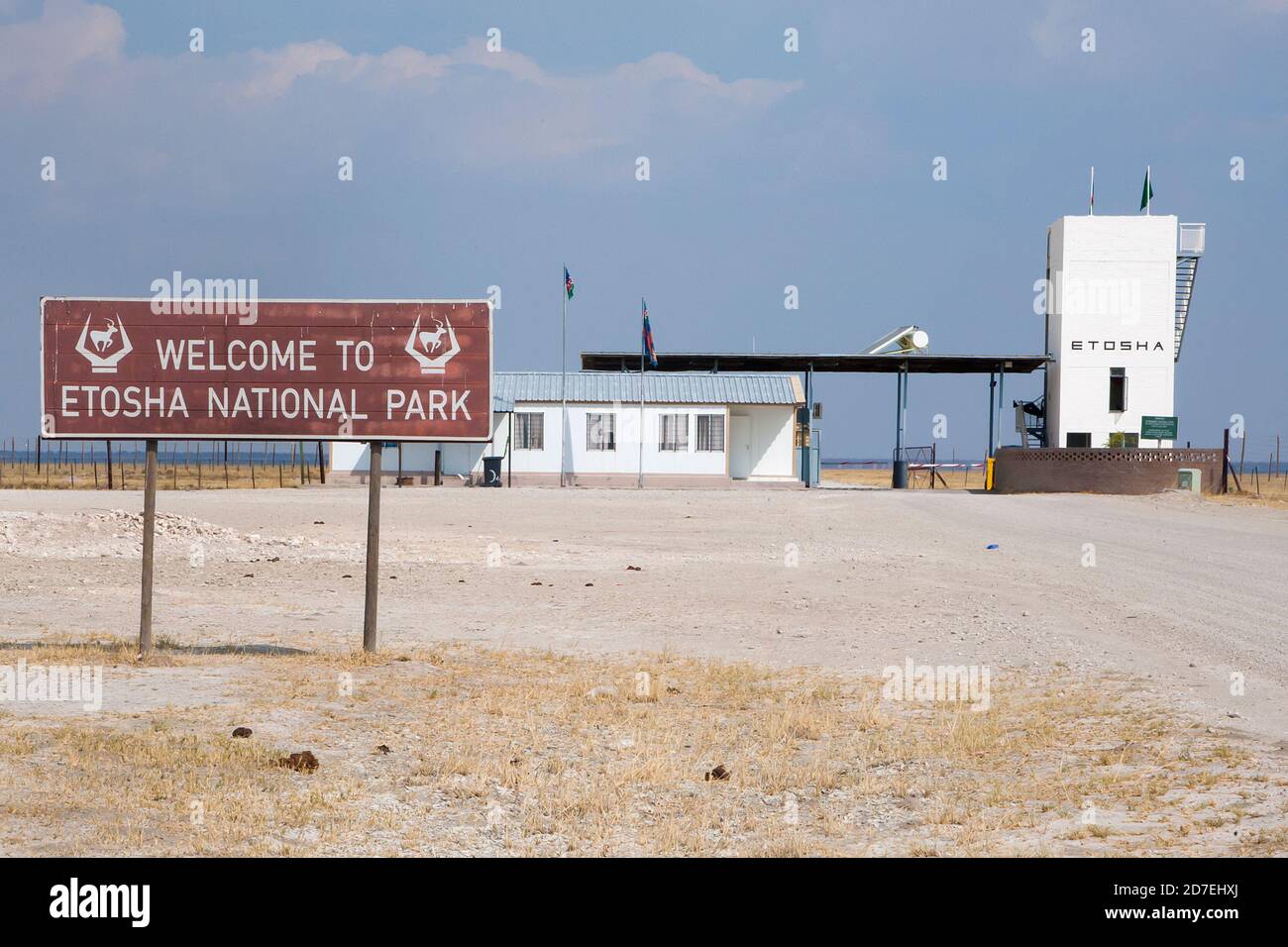 Northern gate of Etosha National Park Stock Photo - Alamy