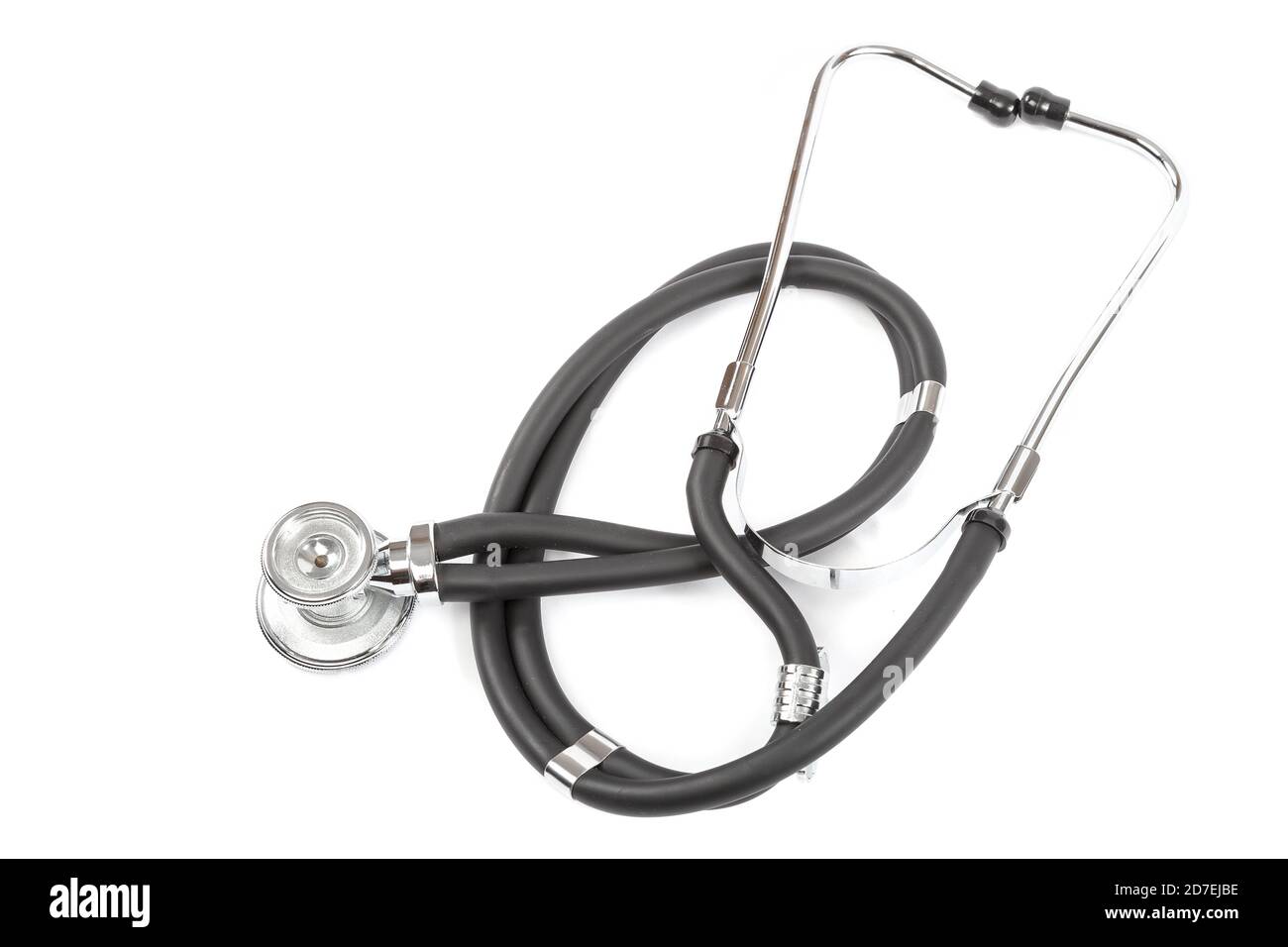 Medical instrument stethoscope isolated on white background Stock Photo ...