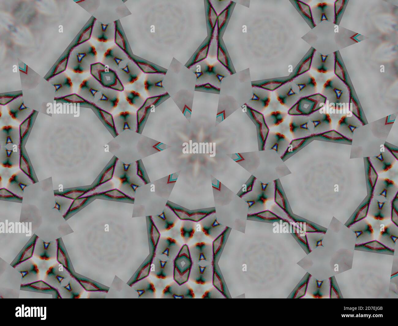 Kaleidoscope texture with transparent rhombus shapes on the gray ...