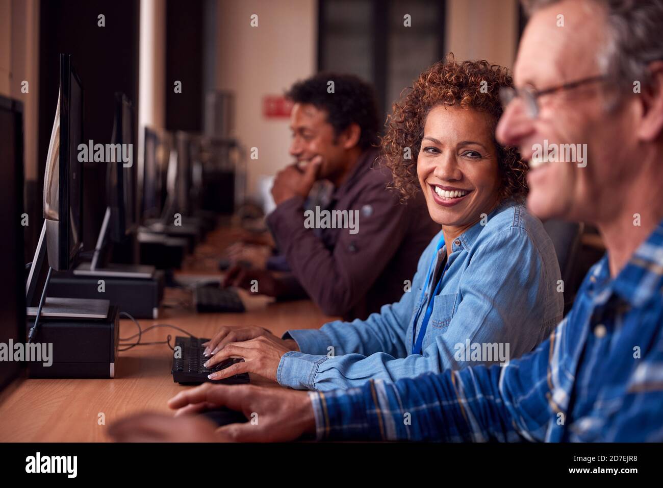 Mature Students Computers High Resolution Stock Photography and Images ...