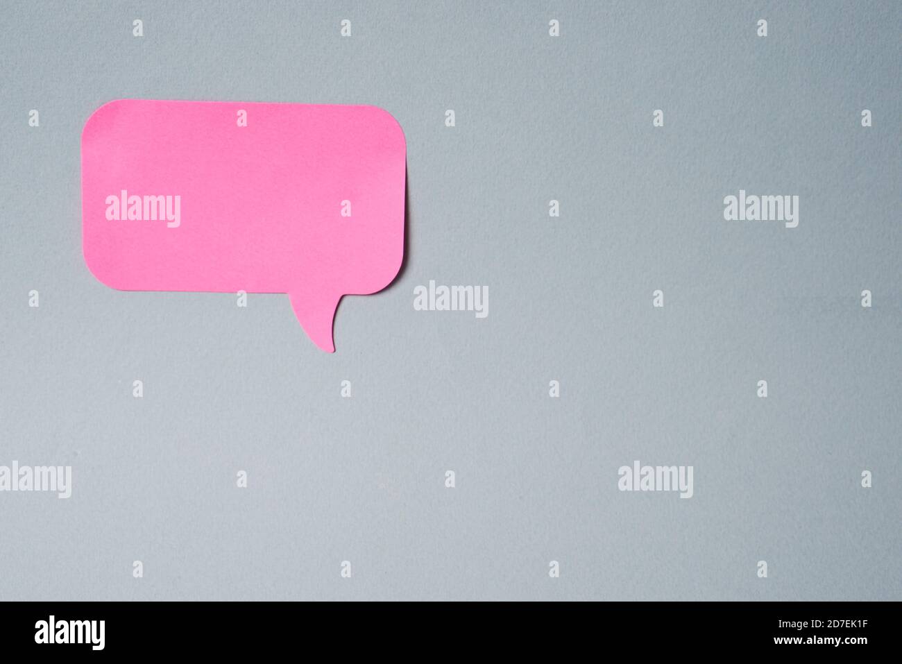 Pink label notification sticker on gray background Copy Space Stock ...