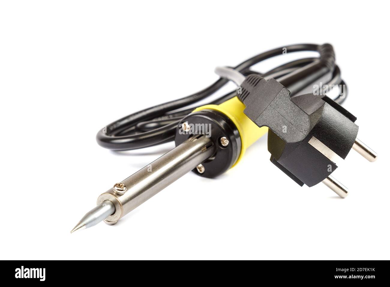 Soldering iron isolated on white background Stock Photo - Alamy