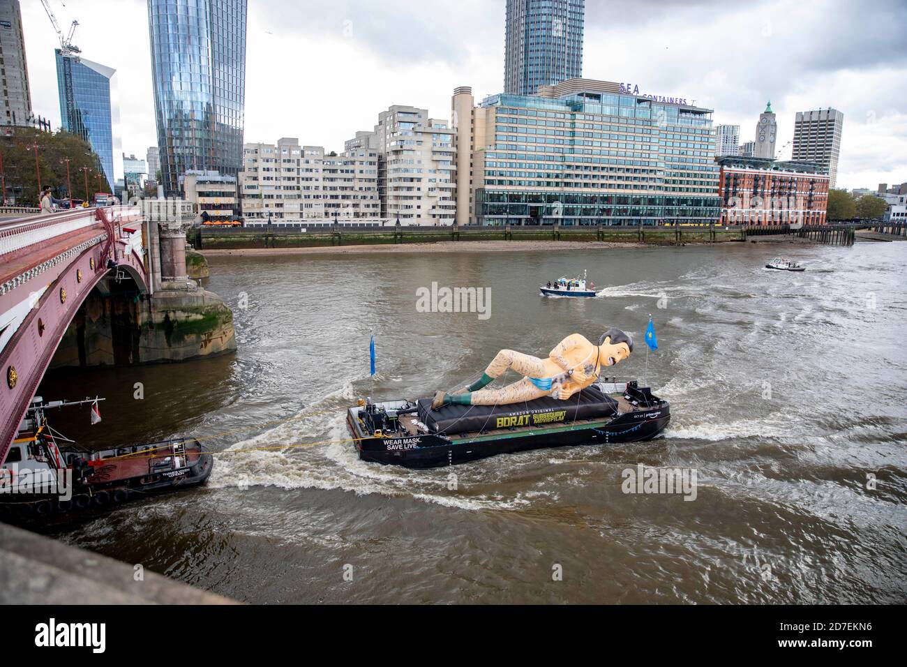 Giant Inflatable Borat Floats Down The Thames In London, 43% OFF