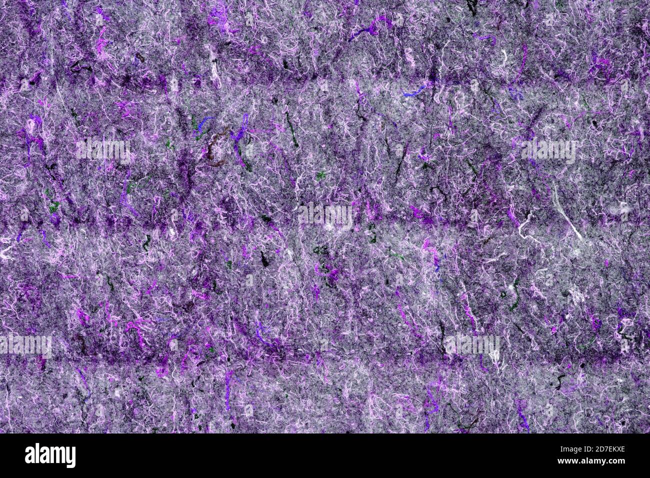 Texture of purple felt fabric with pile and thread, closeup background ...