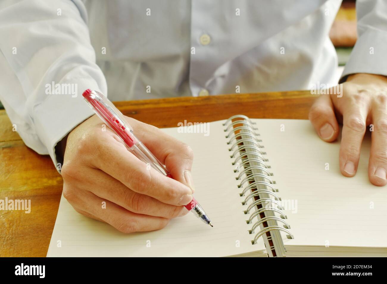 hand writing on white paper book binding Stock Photo - Alamy