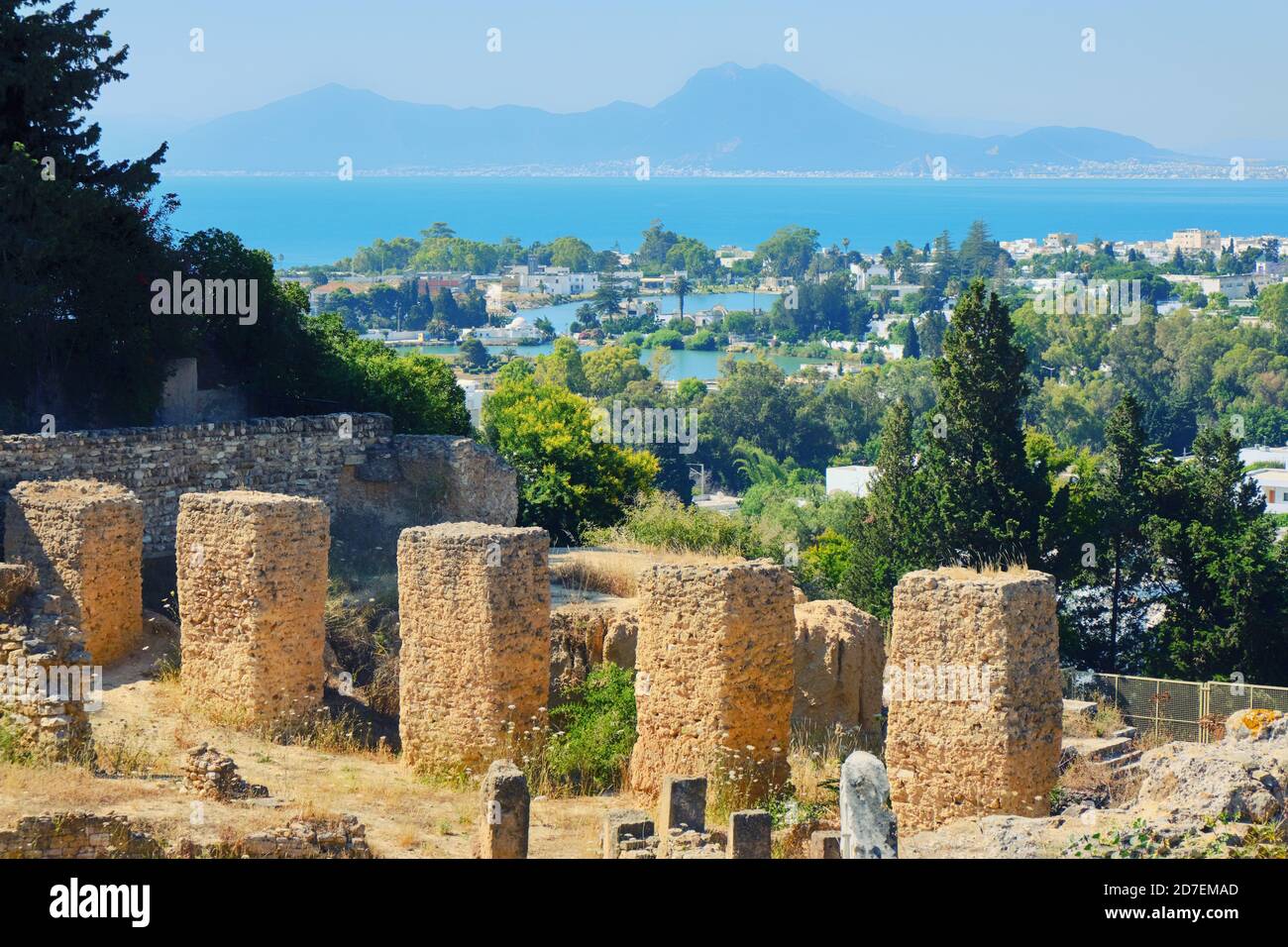 Roman ruins and Carthage built of the Punic wars in Tunisia ...