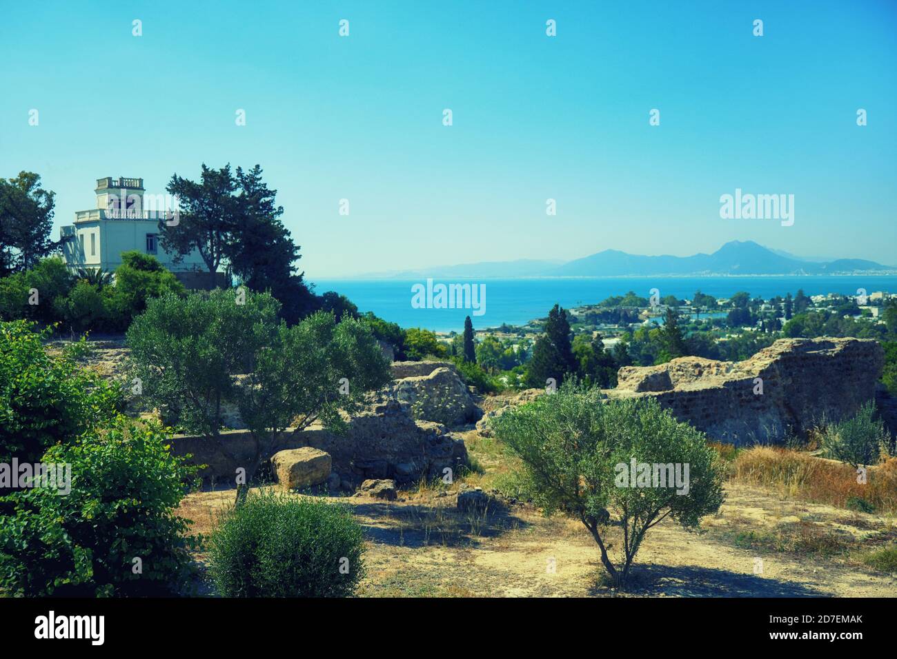Excavations of the ruins of Roman buildings in Carthage. After the ...