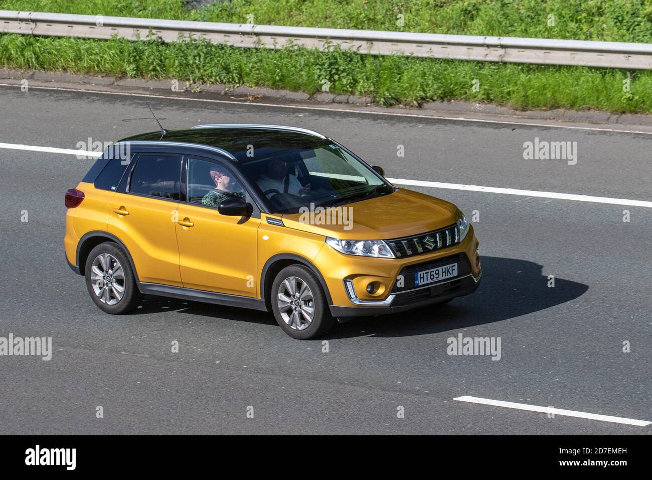 2020 yellow Suzuki Vitara Sz-T Boosterjet AU; Vehicular traffic, moving ...
