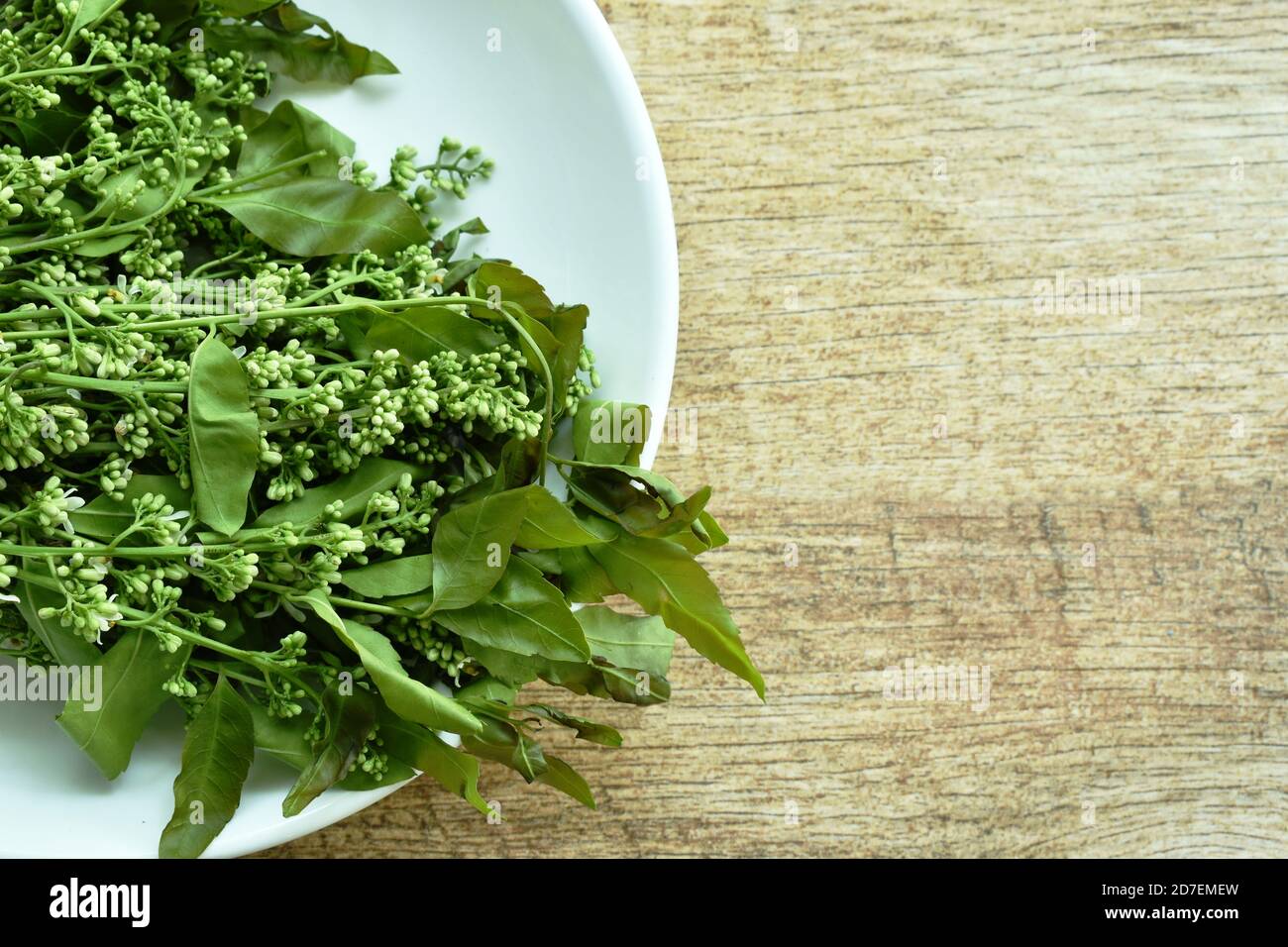 Siamese neem tree Indian vegetable dipping with sweet and sour fish ...