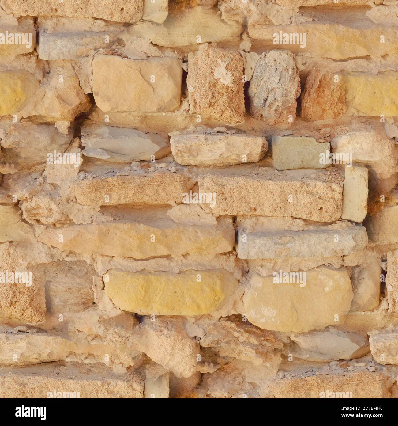 Seamless texture of sandstone masonry bricks. Background of old ...