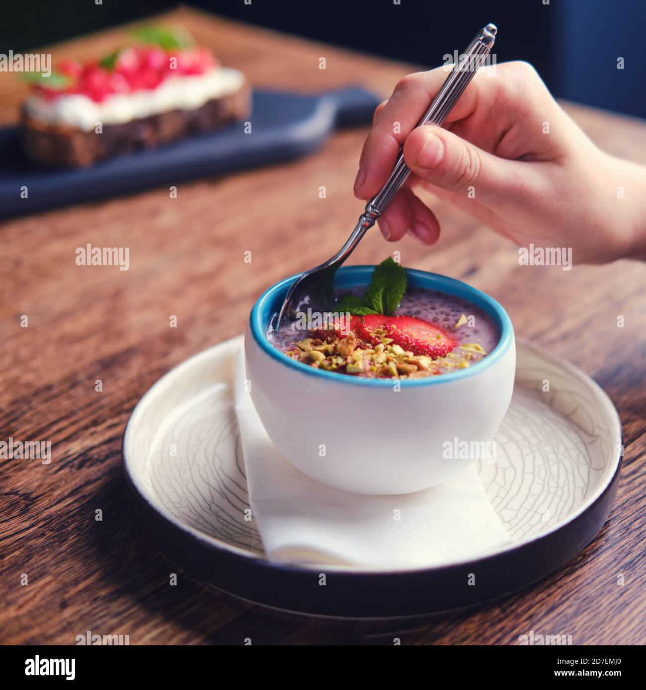 Woman mousse spoon hi-res stock photography and images - Alamy