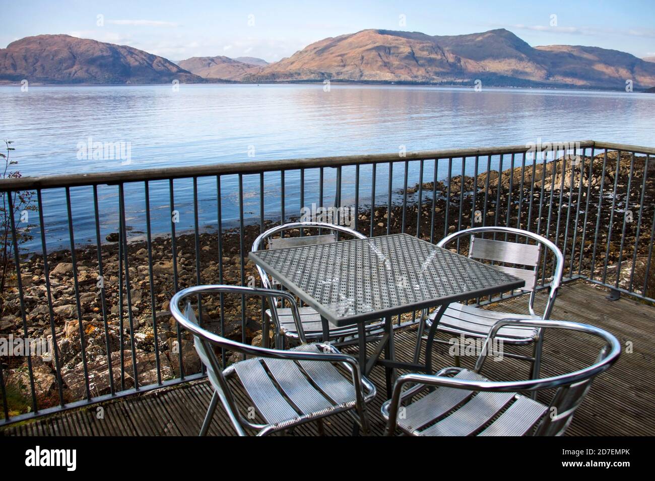 Scotland landscape. Loch Linnhe, Appin, Kentallen, Scotland, UK Stock ...