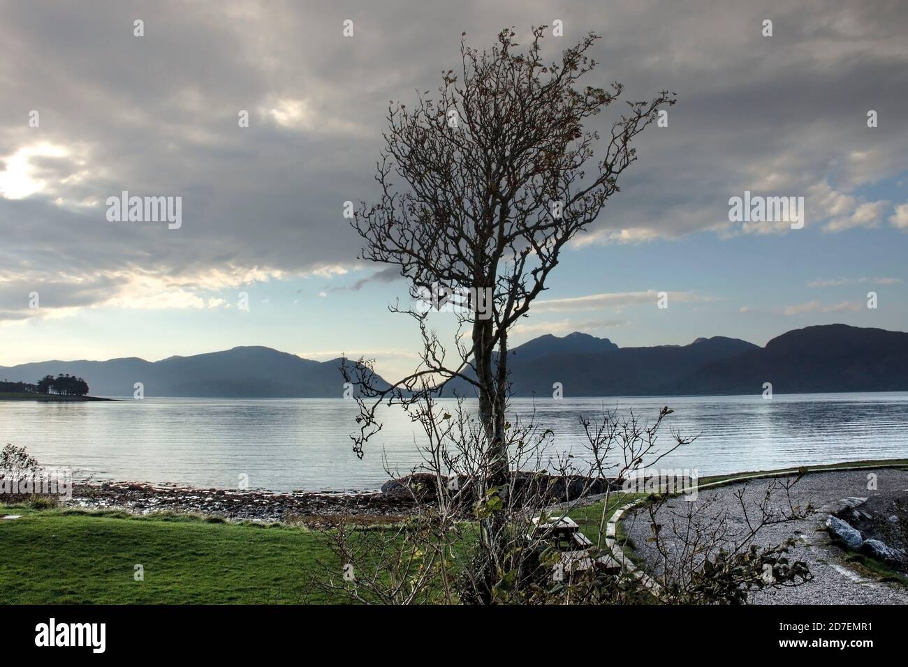 Beautiful view at Loch Linnhe in Kentallen, Scotland, UK Stock Photo ...