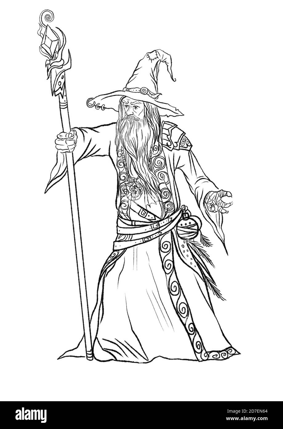 Merlin Wizard Drawing
