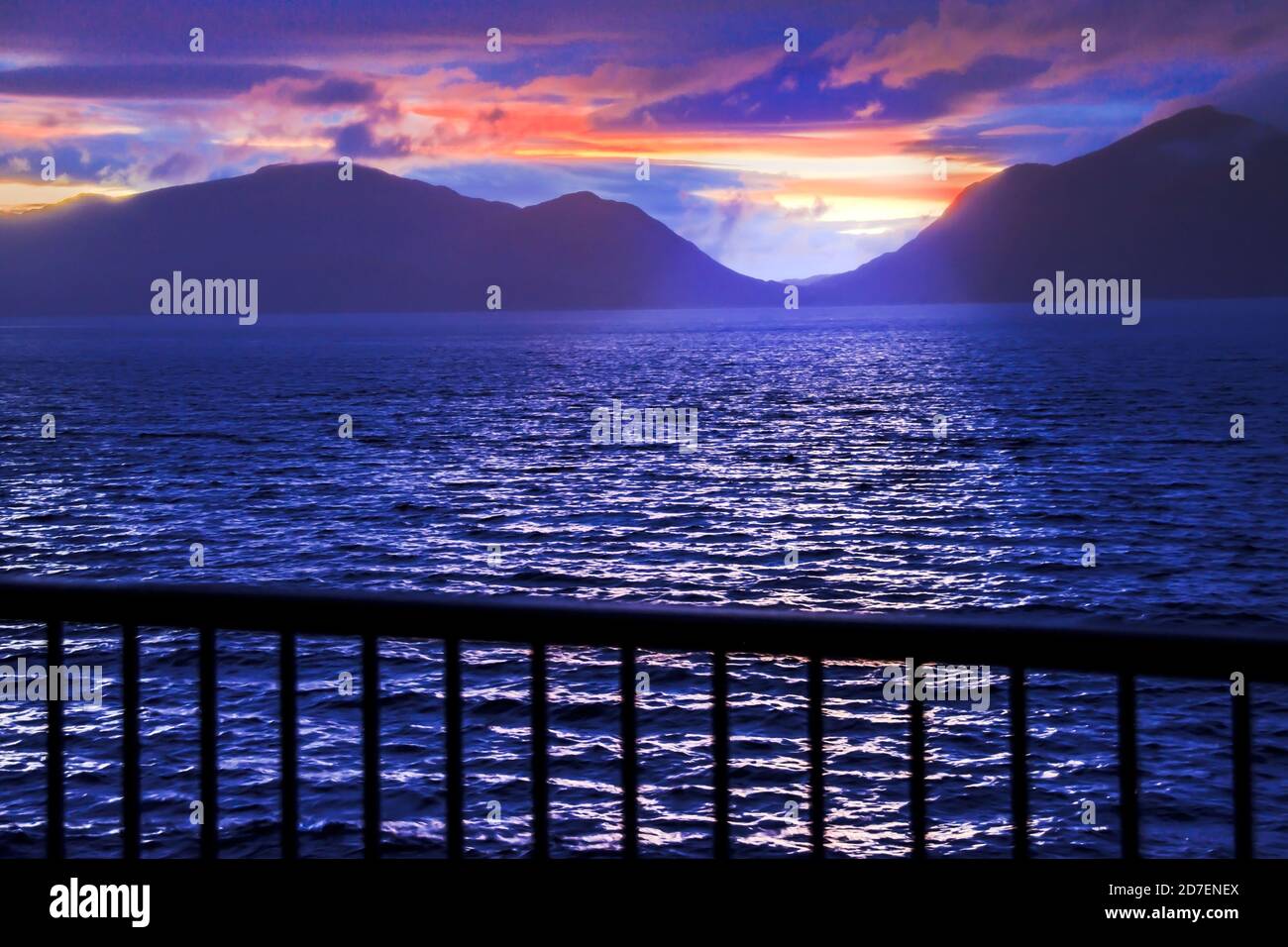 Sunset at Loch Linnhe in Kentallen, Scotland, UK Stock Photo - Alamy