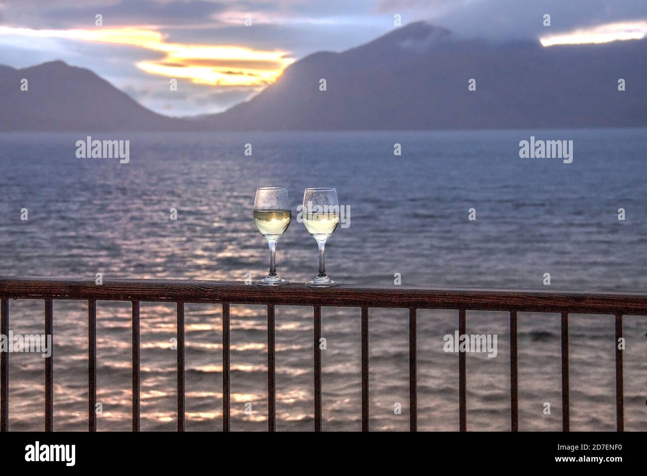 Sunset at Loch Linnhe in Kentallen, Scotland, UK Stock Photo - Alamy