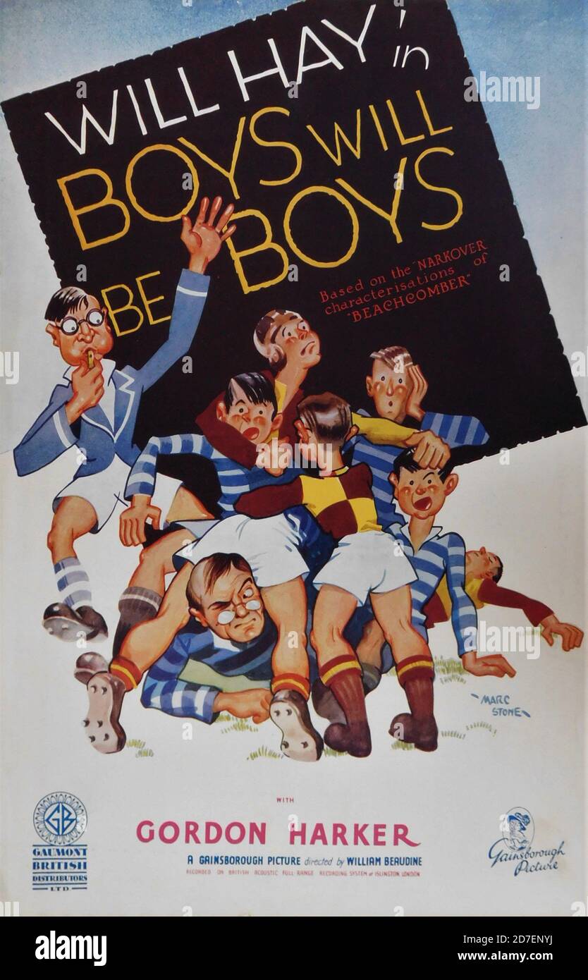 WILL HAY in BOYS WILL BE BOYS 1935 director WILLIAM BEAUDINE based on ...