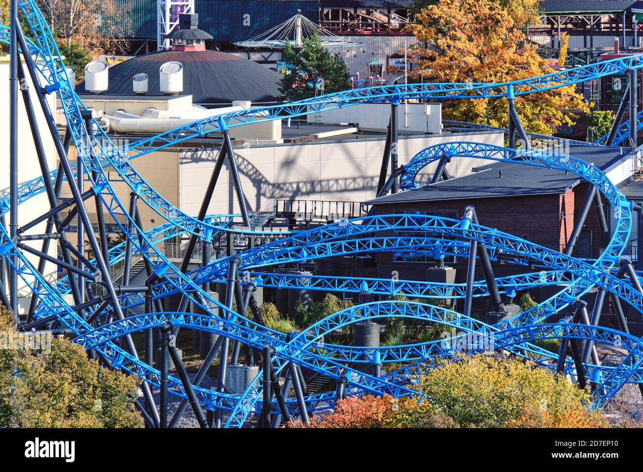 Blue roller coaster hi-res stock photography and images - Alamy