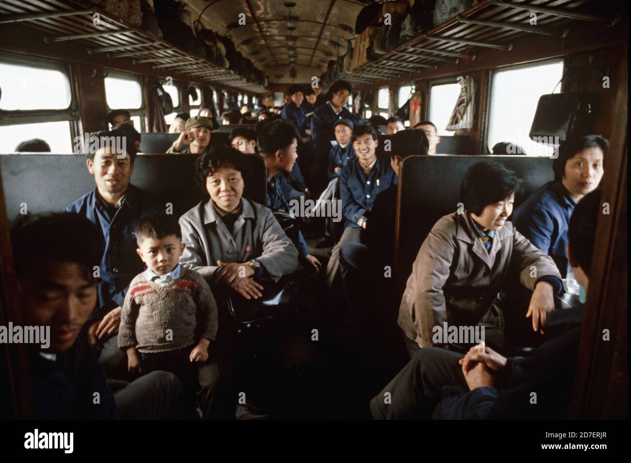 Train passengers on Chinese train, China, 1980 Stock Photo - Alamy