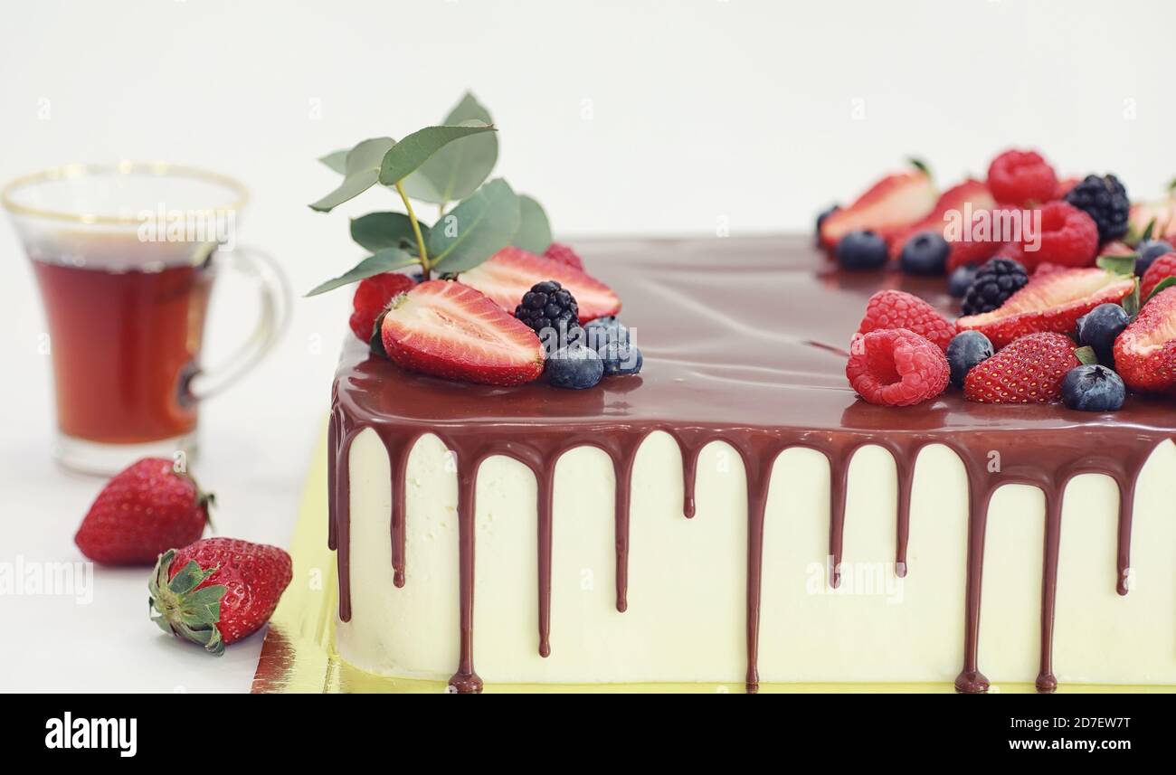 Confectionery flavored cakes for a holiday and a normal breakfast Stock ...