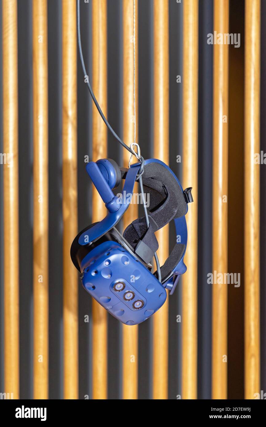 Headset hanging hi-res stock photography and images - Alamy