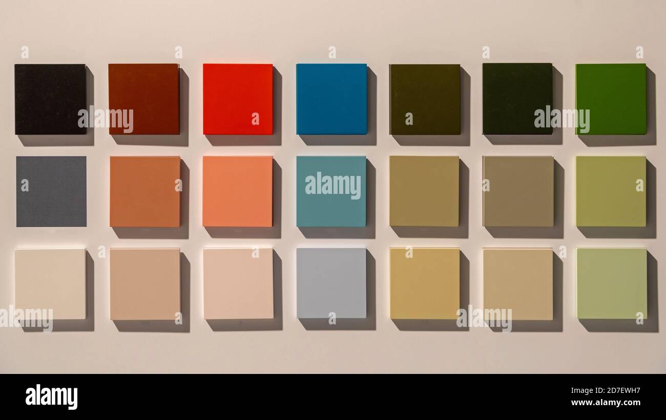 Wood Panel Colour Samples for Furniture Industry Stock Photo - Alamy