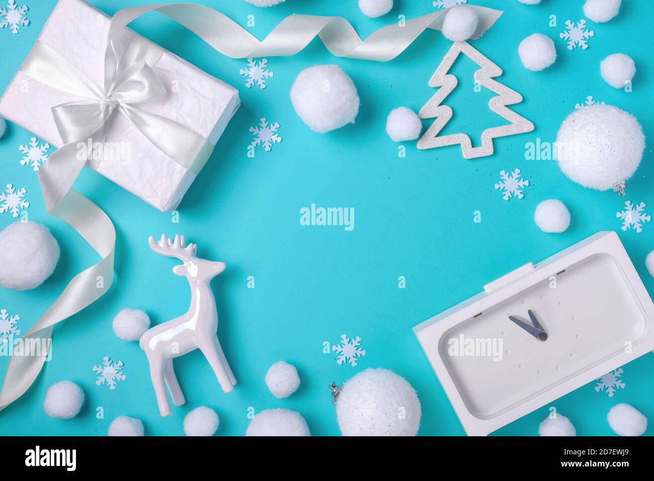 Merry christmas card deer balls hi-res stock photography and images - Alamy