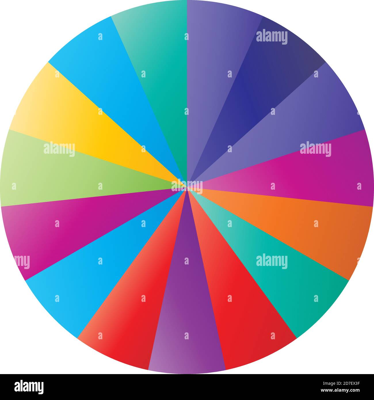 Pie chart, pie graph, diagram segmented circle(s) from 2 to 20 portions ...