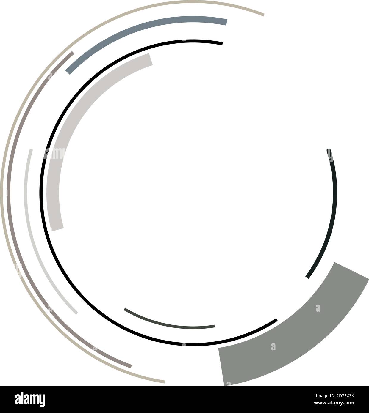 Cyber-cyberpunk, sci-fi geometric circles, rings. Hi-tech HUD elements ...