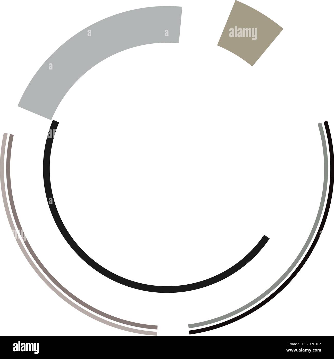 Cyber-cyberpunk, sci-fi geometric circles, rings. Hi-tech HUD elements ...