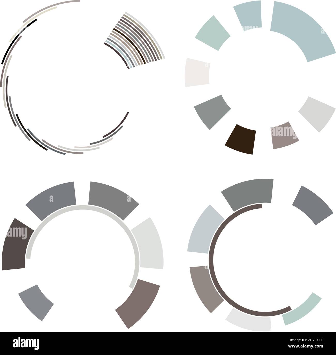 Cyber-cyberpunk, sci-fi geometric circles, rings. Hi-tech HUD elements ...