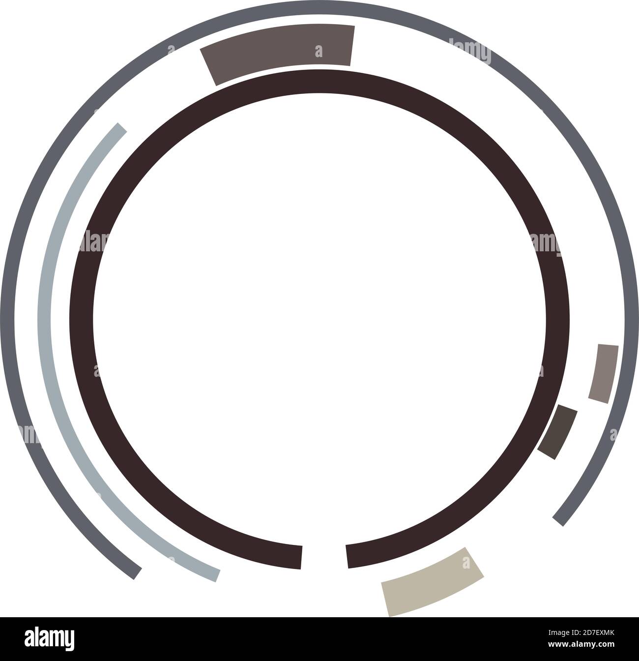 Cyber-cyberpunk, sci-fi geometric circles, rings. Hi-tech HUD elements ...