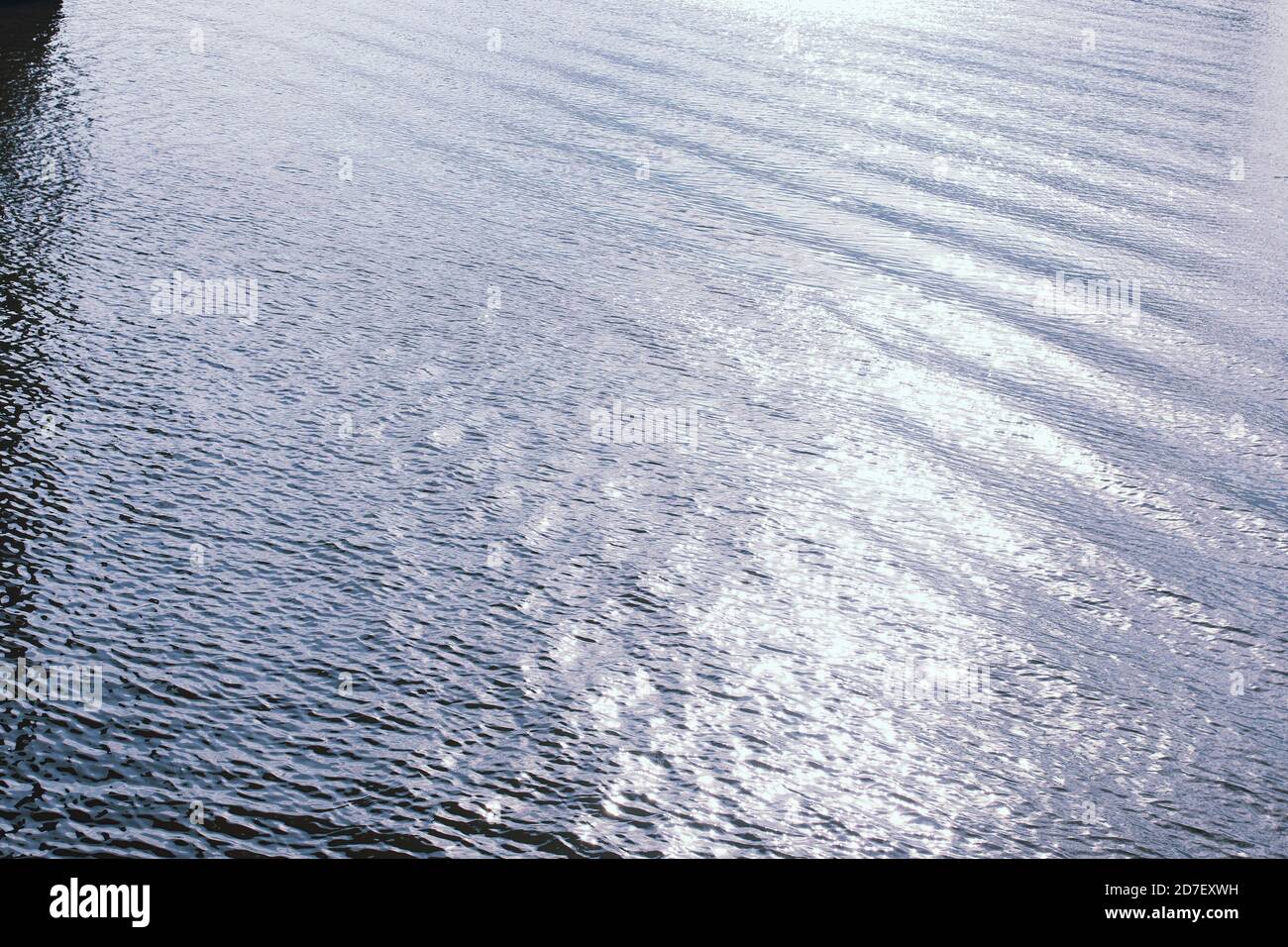 Landscape lake. Texture of water. The lake is at dawn. The mouth of the ...