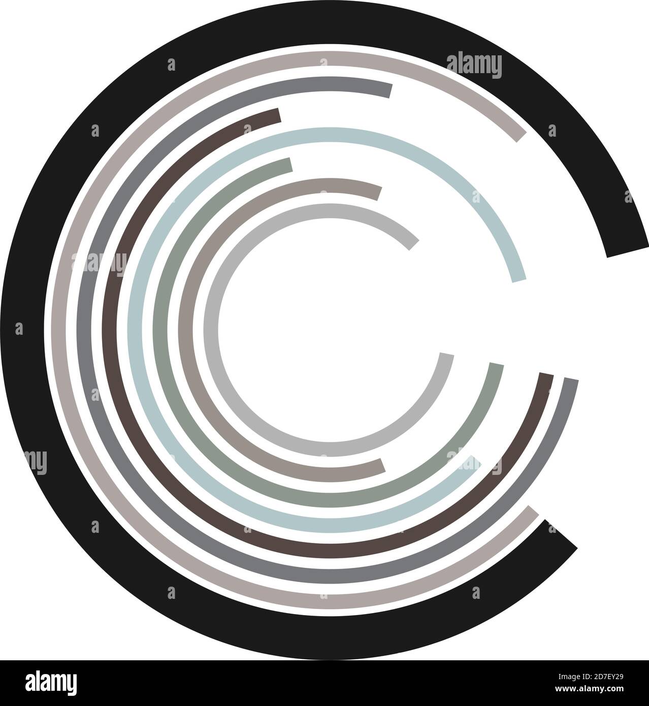 Cyber-cyberpunk, sci-fi geometric circles, rings. Hi-tech HUD elements ...